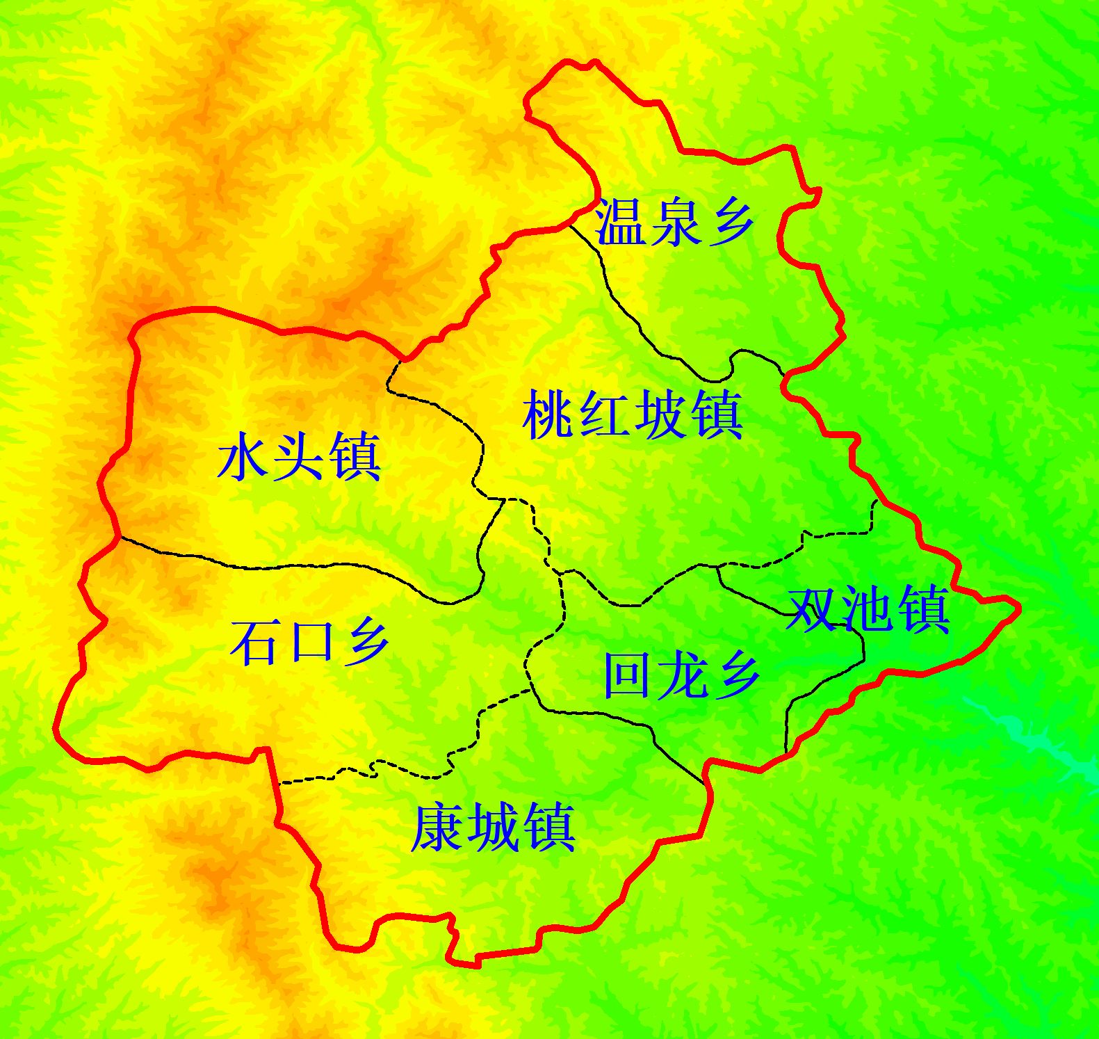 山西省高光谱卫星影像数据 交口县林业卫星遥感监测图 Dem数字高程模型图（9） 